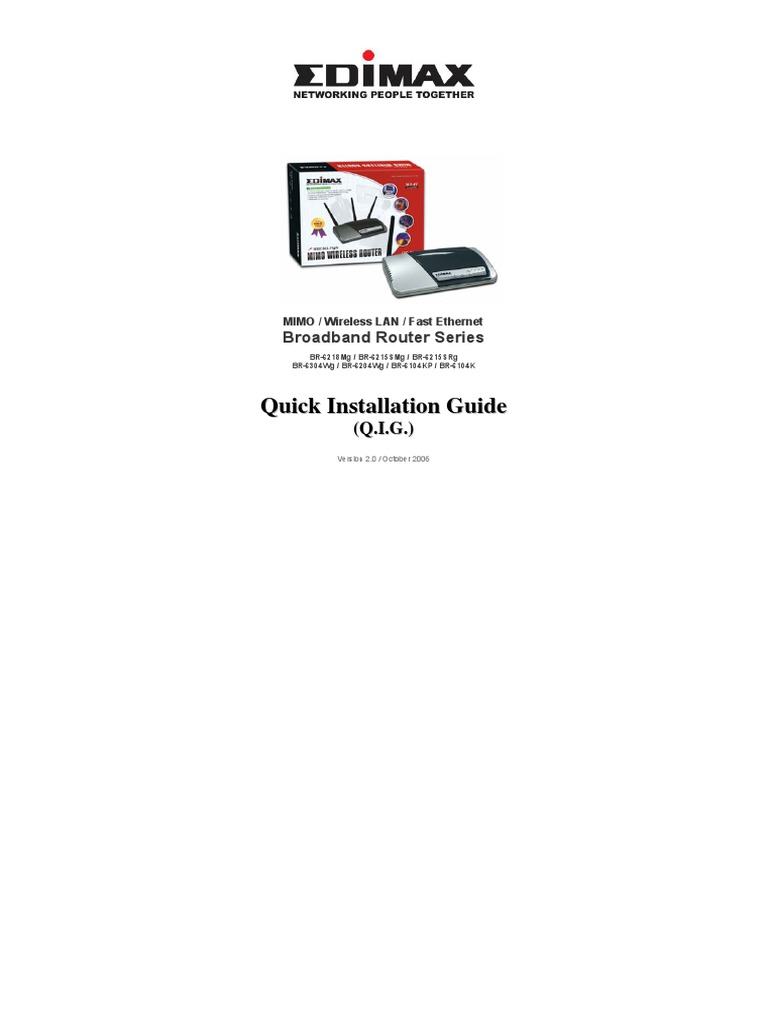 Manual 108 | PDF | Electromagnetic Interference | Router (Computing)