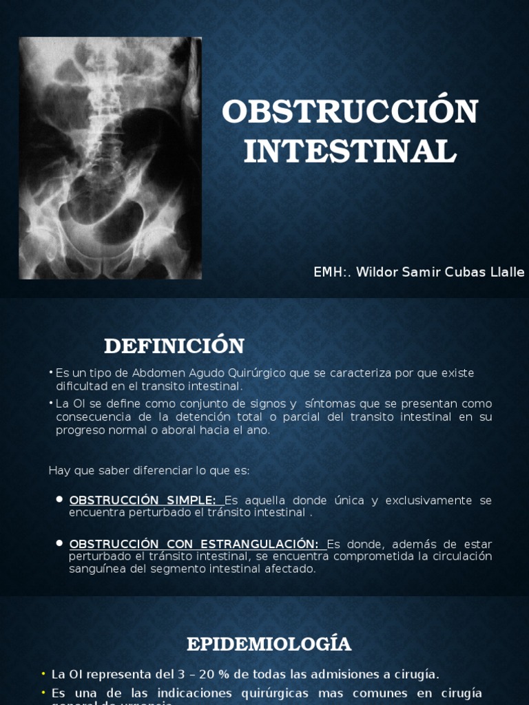 Signos y clasificación de obstrucción intestinal | PDF ...