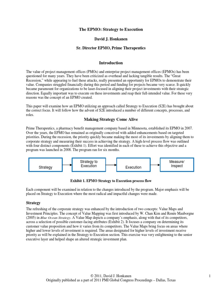 The EPMO | Strategic Management | Project Management