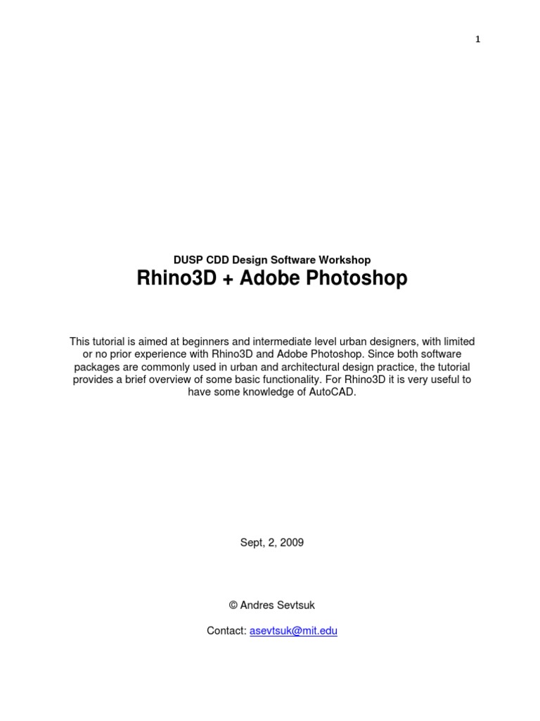 Rhino & Photoshop | PDF | Adobe Photoshop | Icon (Computing)
