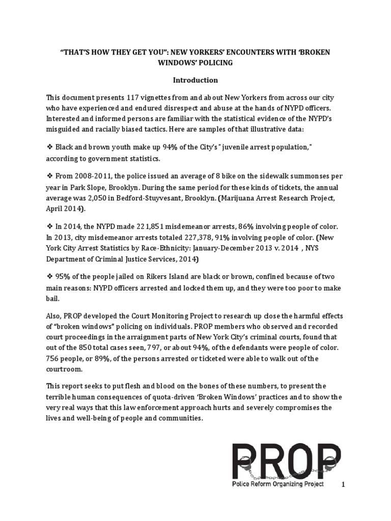 PROP Report 2015 | PDF | Traffic Ticket | Arrest