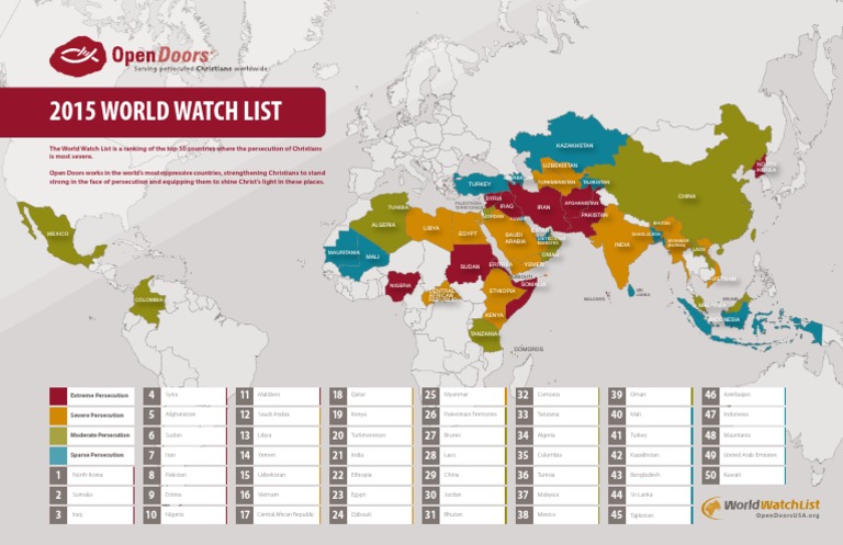 2015 World Watch List Map | PDF