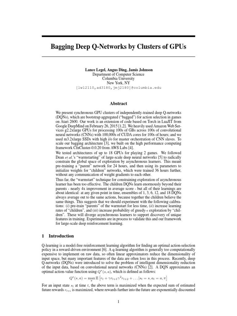 Large-Scale Deep Reinforcement Learning | PDF | Areas Of Computer Science | Computer Programming