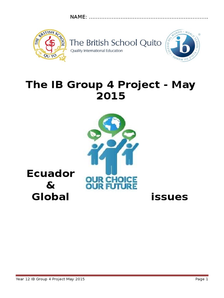 Group 4 Project 2015 Information Booklet | PDF | Educational Assessment ...