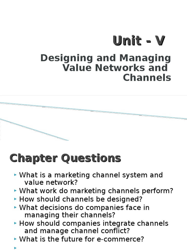 Designing Value Networks in Marketing | PDF | Marketing | Market ...