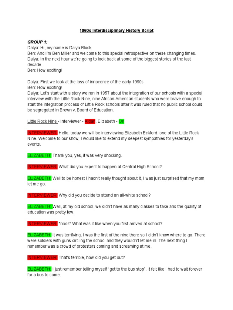 1960s History Script | PDF | Lysergic Acid Diethylamide | Martin Luther ...