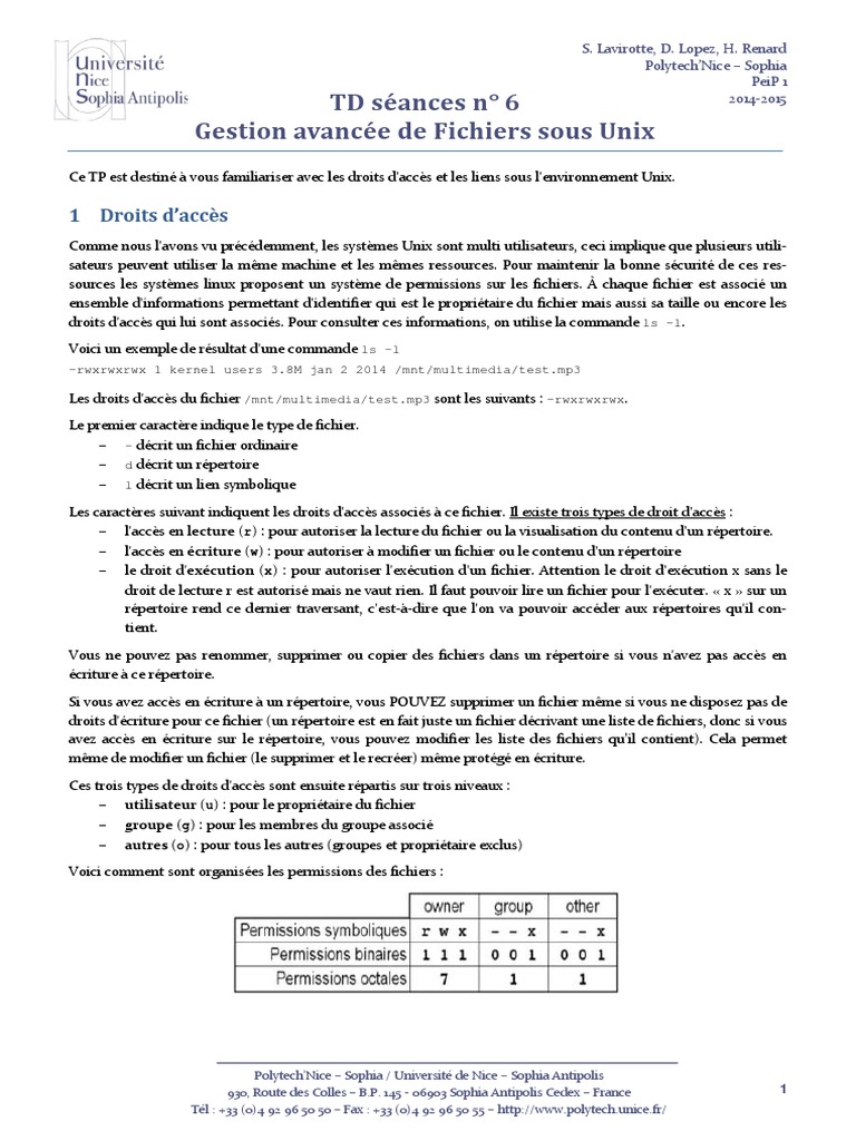 Synthese Linux | PDF | Fichier informatique | Technologie de système d'exploitation