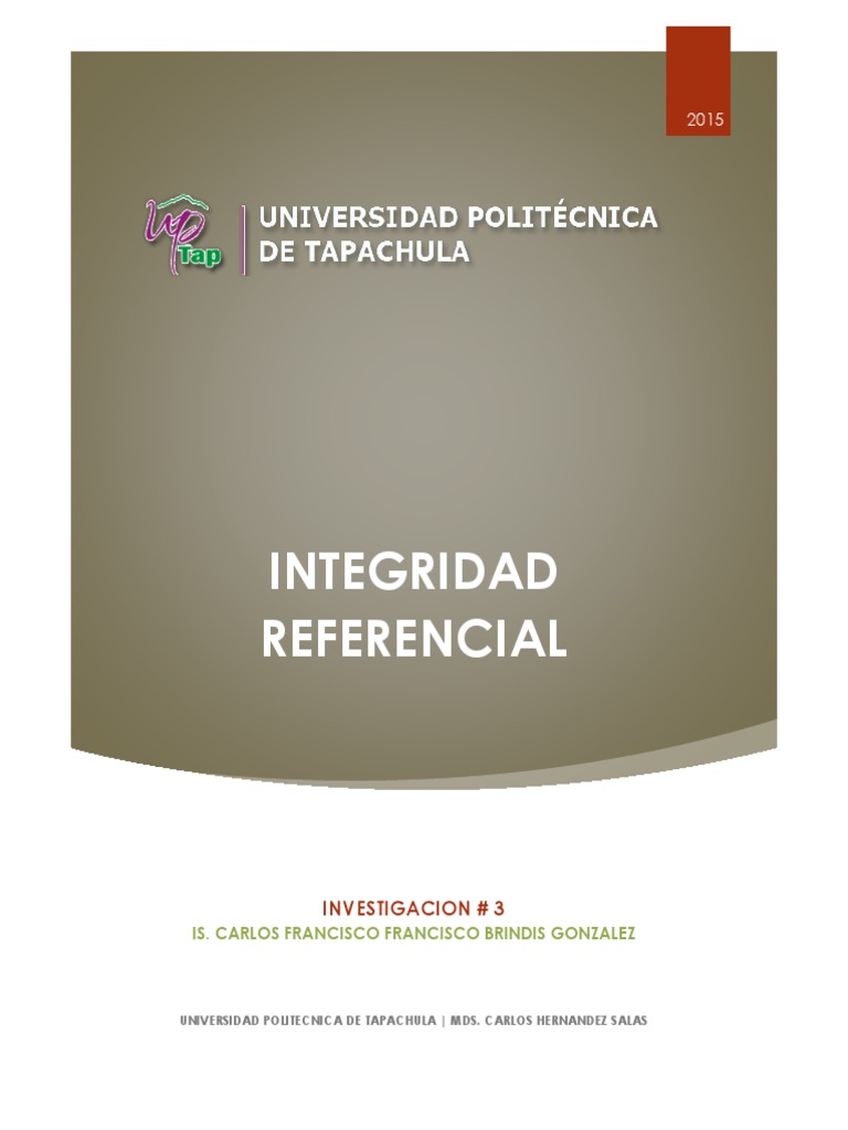 Integridad Referencial | PDF | Base de datos relacional | Bases de datos