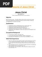 Jesus' Resume: A Modern Gospel | PDF | Book Of Proverbs | Book Of Genesis