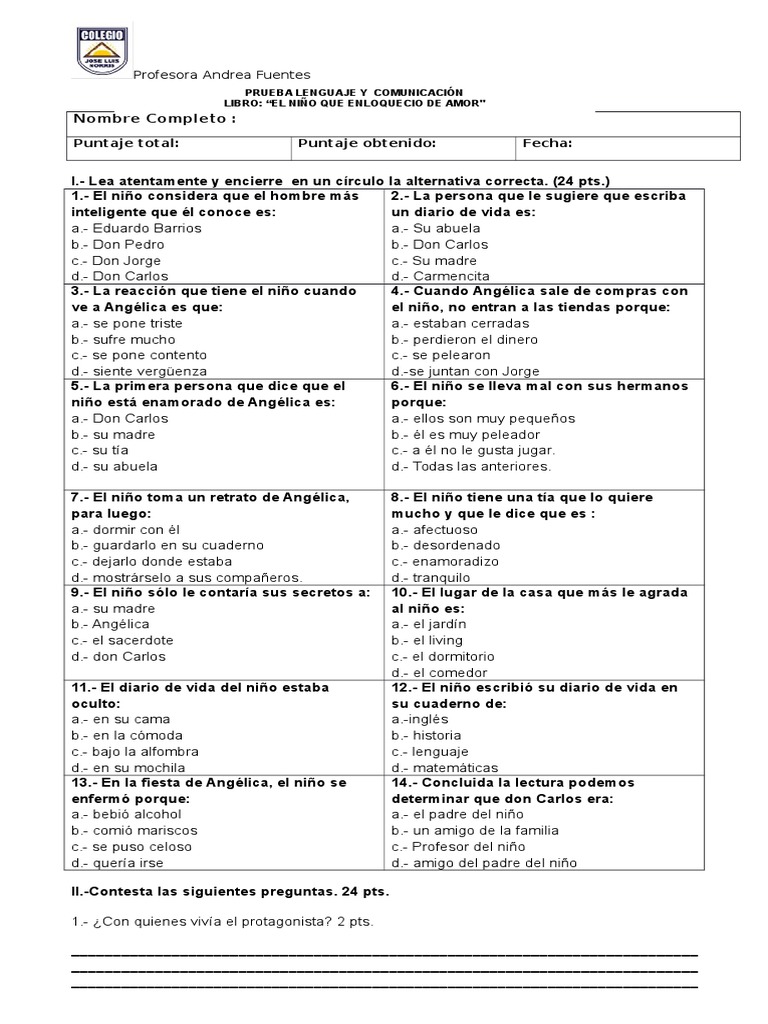 Prueba El Niño Que Enloquecio de Amor | PDF | Ocio