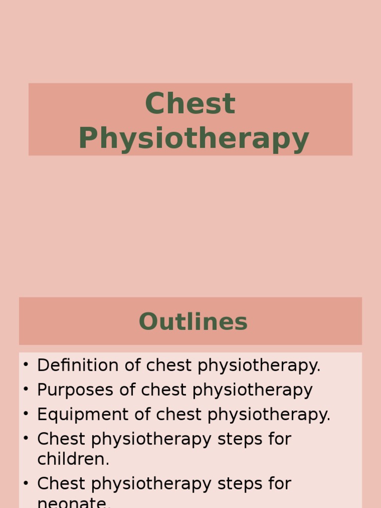 Chest Physiotherapy | PDF