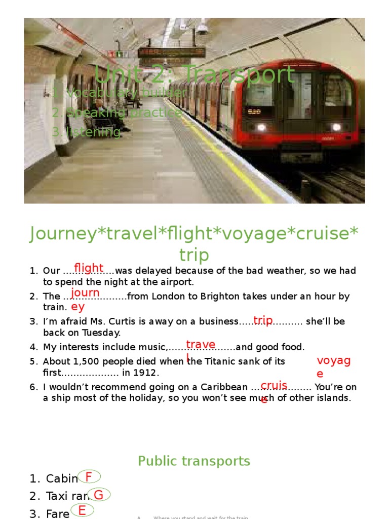 Unit 2 Transports: The Open Road | PDF | Airport | Bus