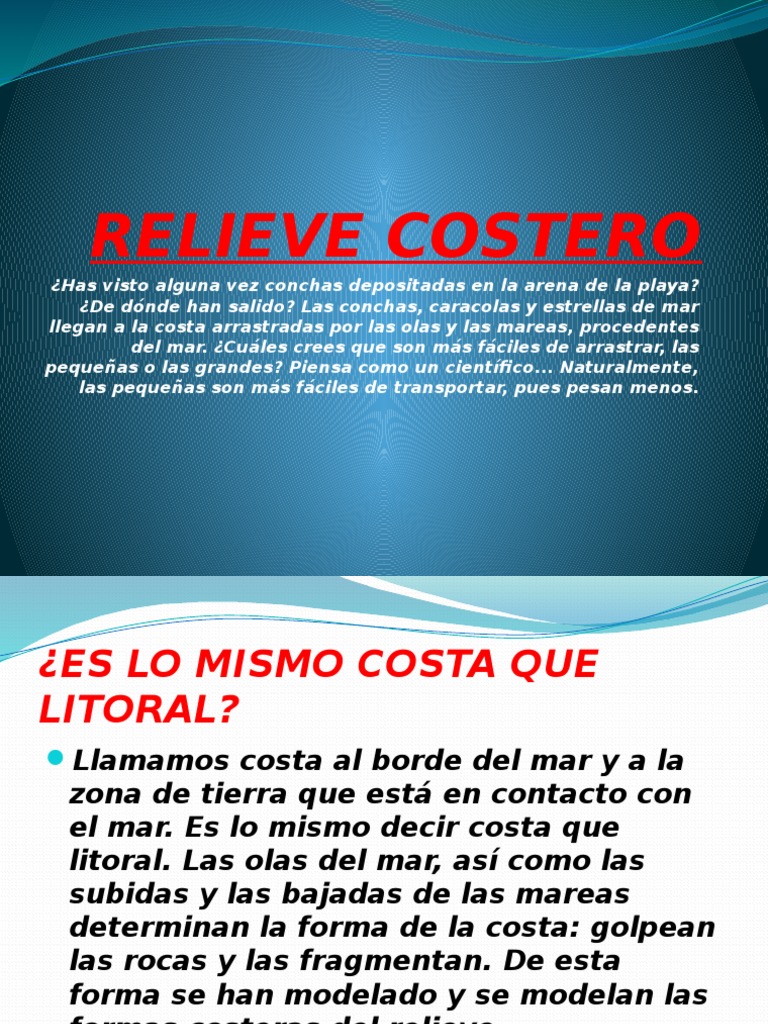 Relieve Costero | PDF | Costa | Zona litoral
