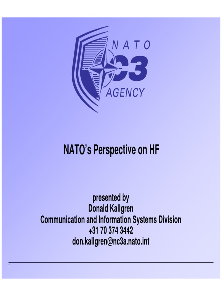 NATO HF Standards and Development Plan | PDF | Equalization (Audio ...