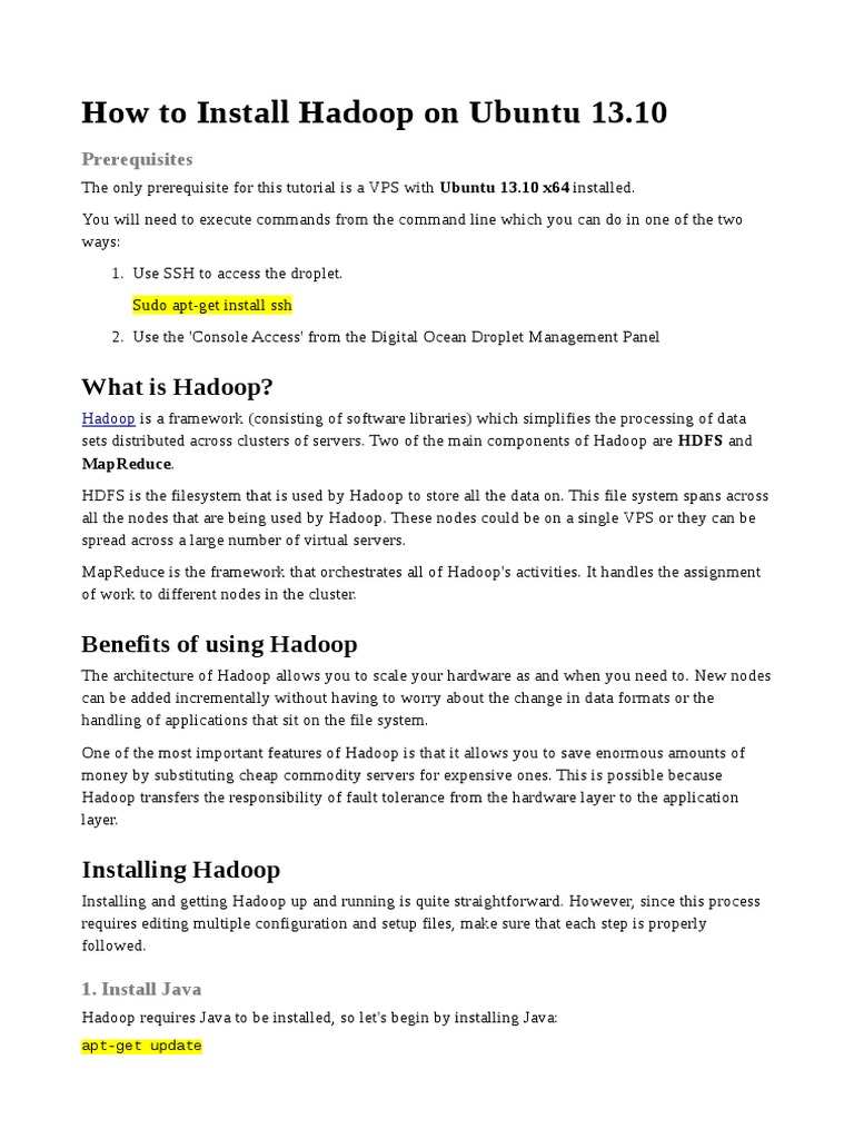 Hadoop Installation Step by Step | PDF | Apache Hadoop | Computer ...