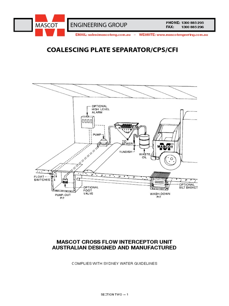 Coalescing Plate Separator CPS CFI Section2page1 4 | PDF | Sanitary ...