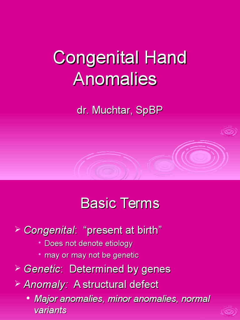 Congenital Hand Anomalies | PDF | Congenital Disorder | Hand