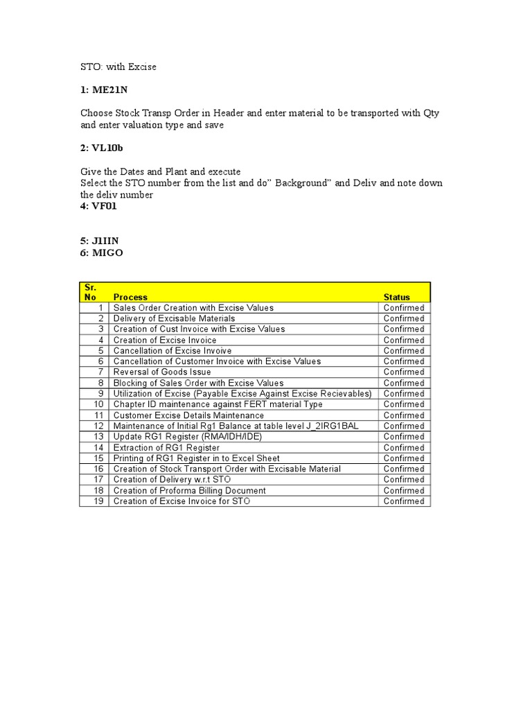 STO Process SAP SD | PDF
