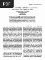 Panas Questionnaire Scale Positve Negative Affect | PDF | Cognition ...