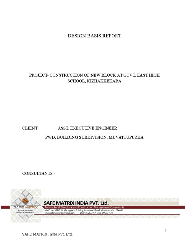 Design Basis Report | PDF | Beam (Structure) | Column