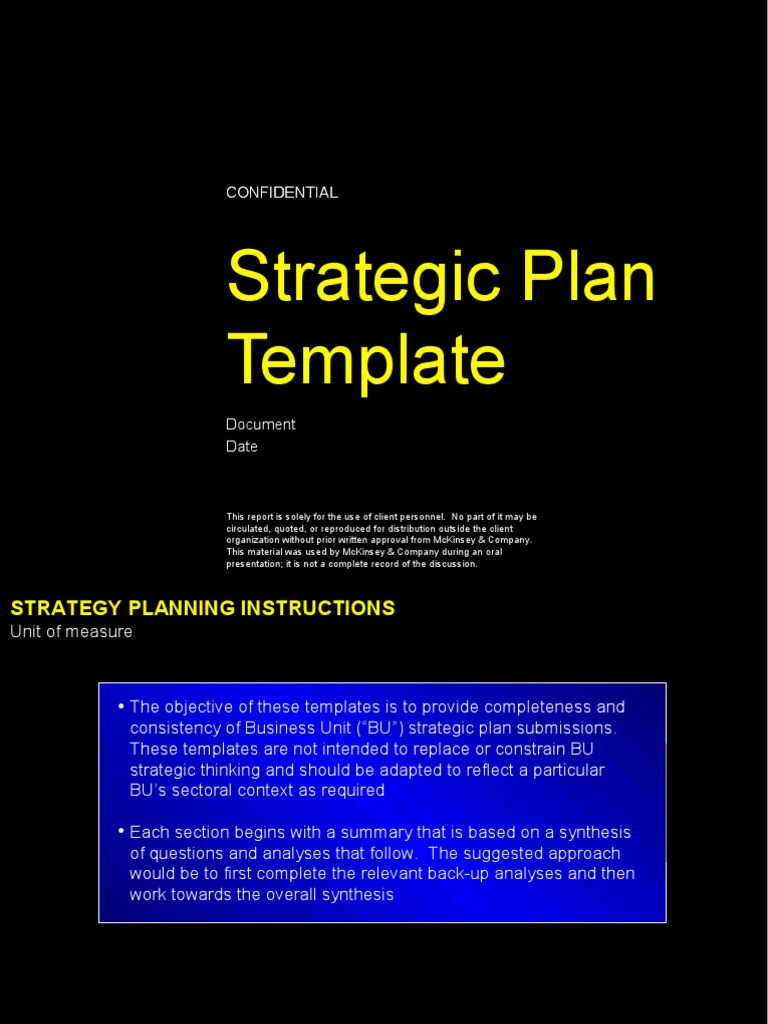 Business Unit Strategy Plan Template | PDF | Cash Flow Statement ...