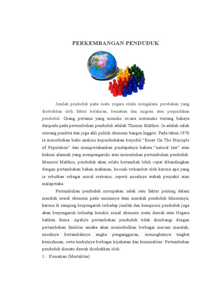 Perkembangan Penduduk | PDF