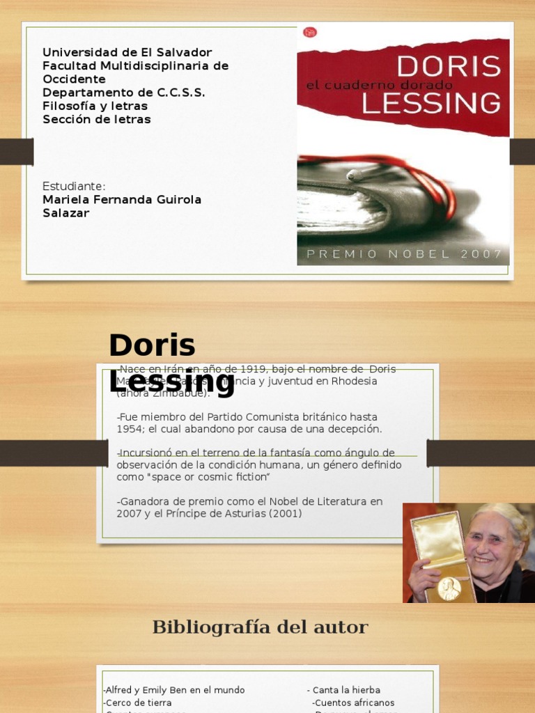 Doris Lessing: Vida y Obras Literarias | PDF | Doris Lessing