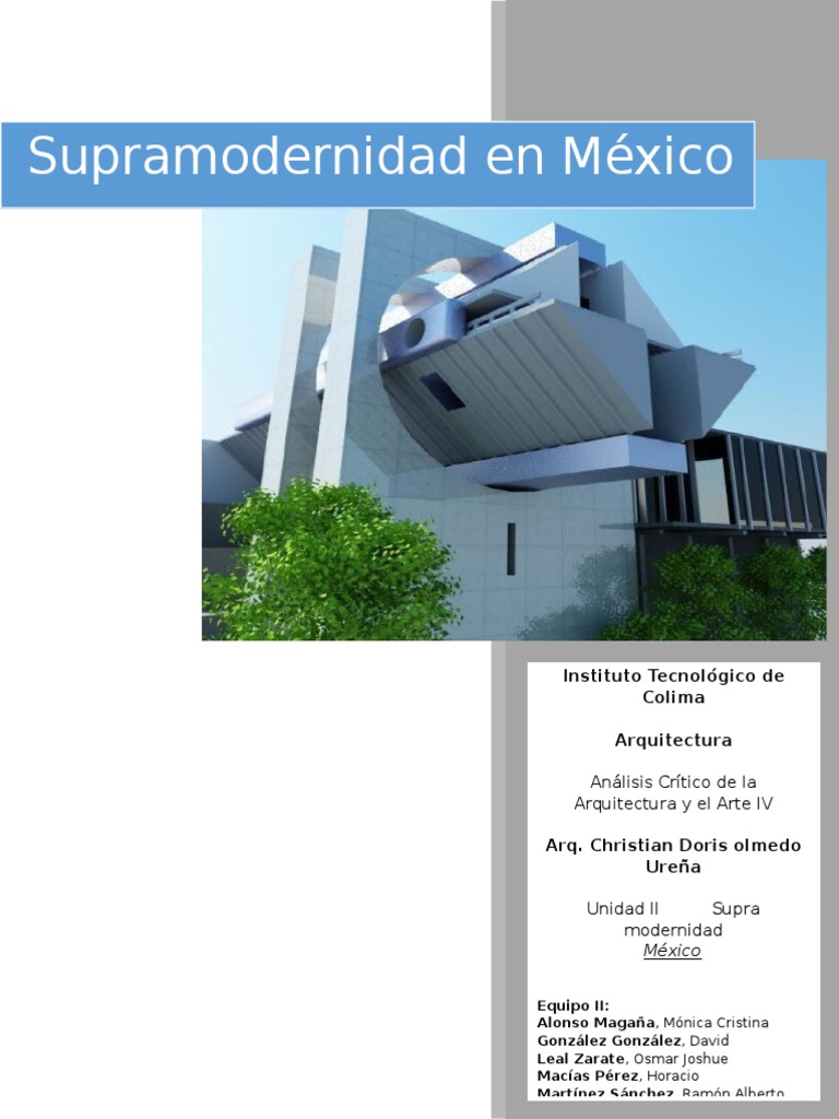 Supramodernidad en la Arquitectura Mexicana | PDF | Música hip-hop | México