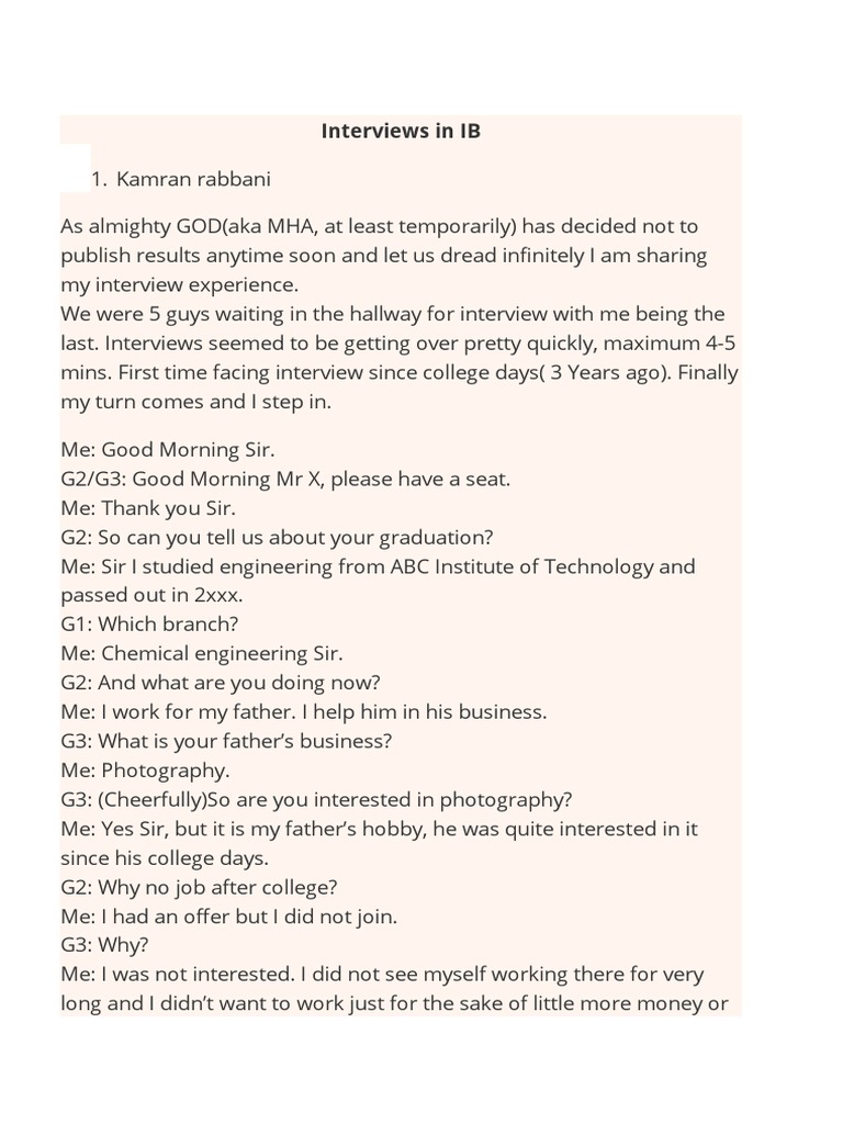 Interviews in IB | PDF | Atoms | Higgs Boson