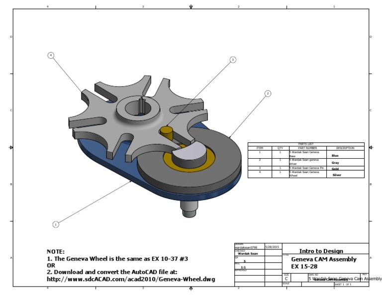 5 Wardak Sean Geneva Cam Assembly | PDF