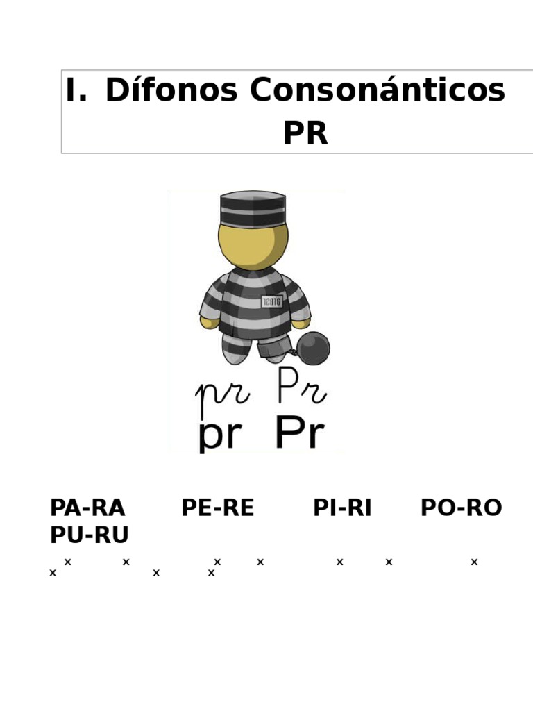 Cuadernillo Difonos Consonanticos Pr