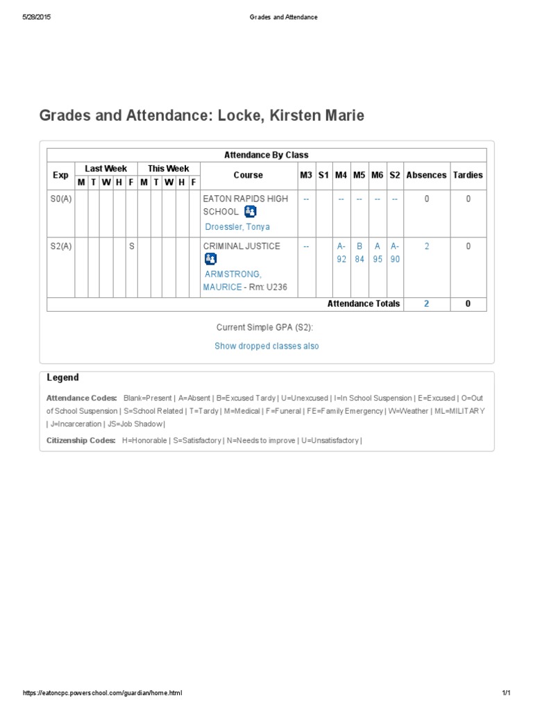 Grades and Attendance | PDF