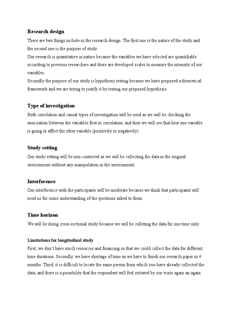 Research Design: Limitations For Longitudinal Study | PDF | Research ...