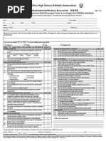 PSAL Physical Exam Form 2025 | PDF | Heart | Clinical Medicine