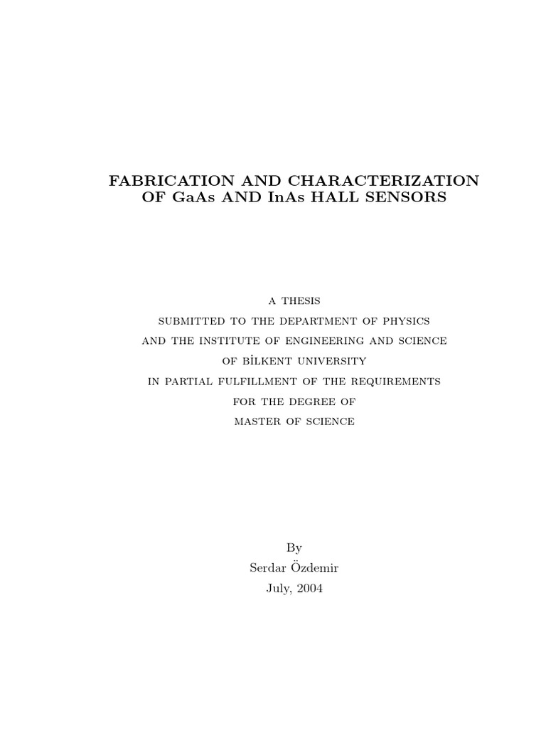 Hall Effect - Thesis | PDF | Ferromagnetism | Microscopy