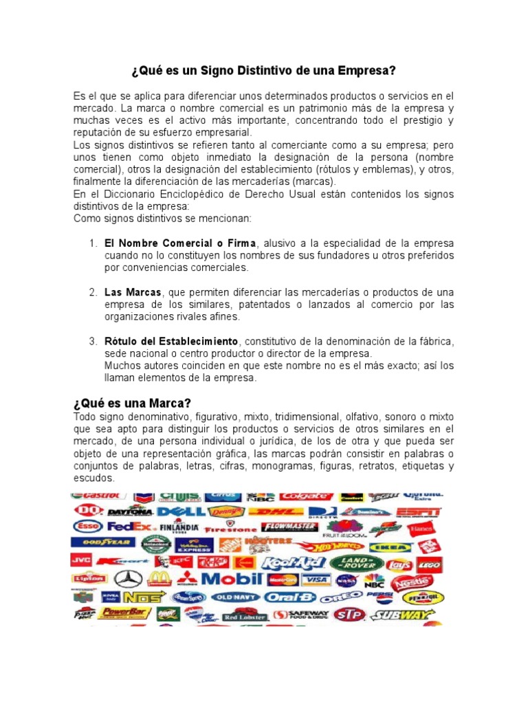 Signos Distintivos en Empresas | PDF | Marca comercial | Marca