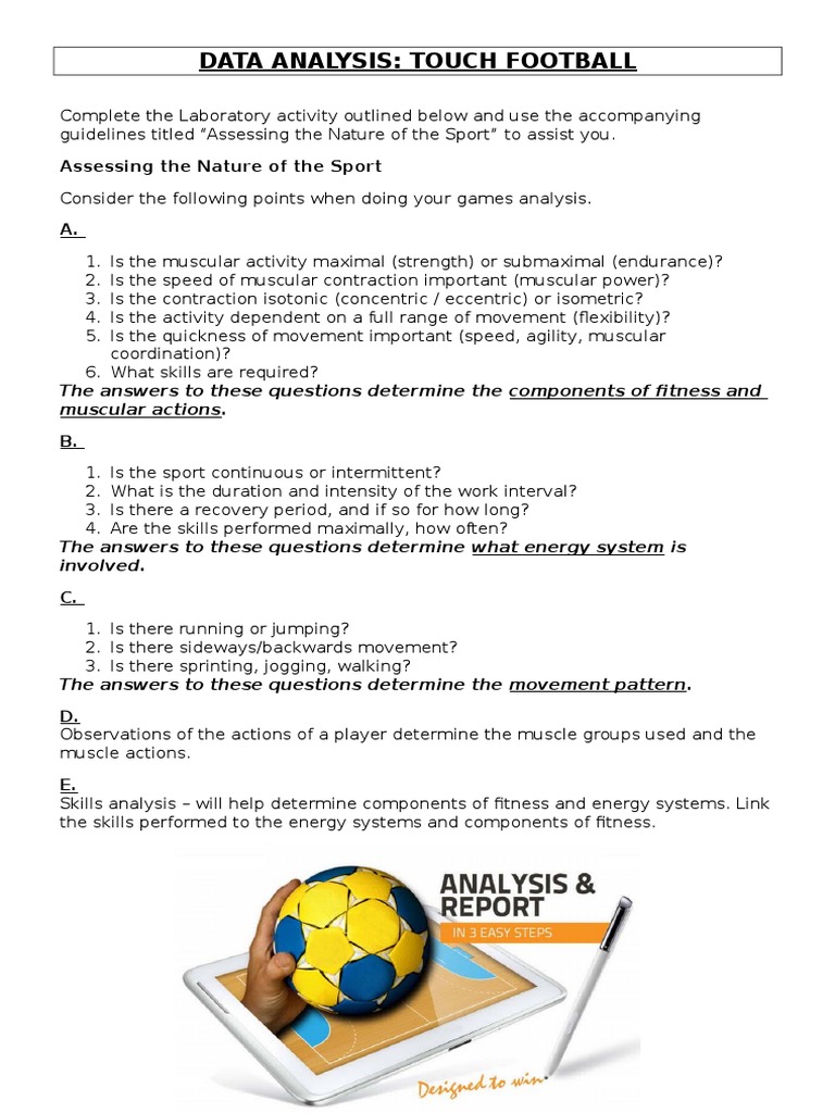 Data Analysis - Touch Football | PDF | Muscle | Muscle Contraction