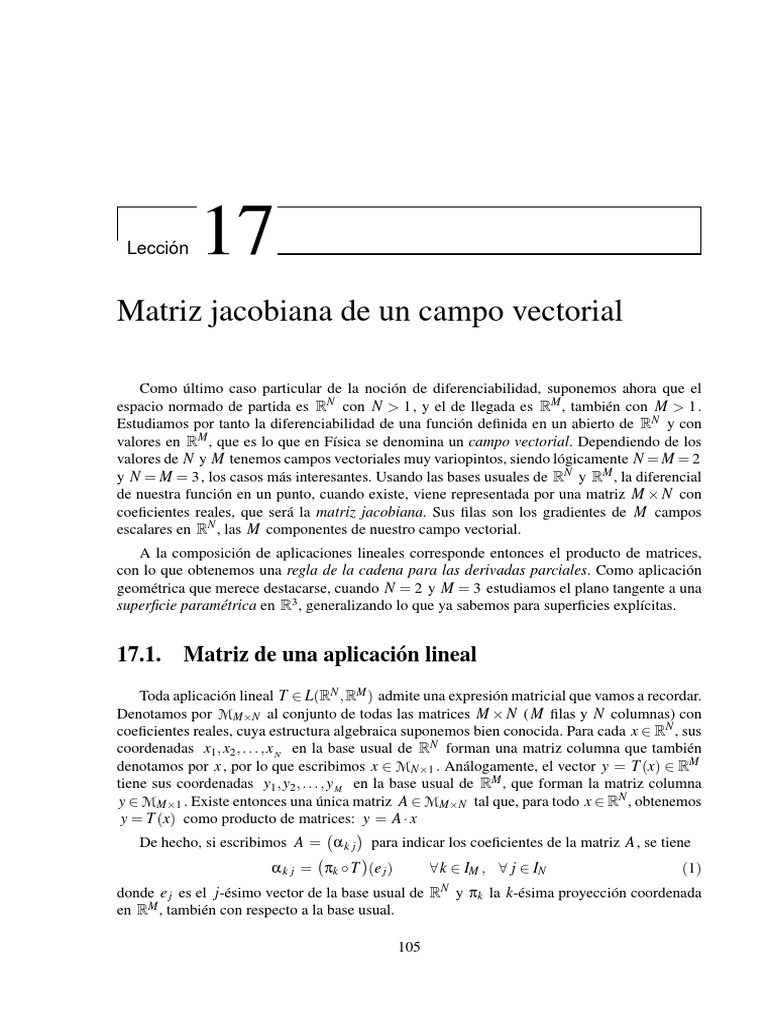Jacobiana | PDF | Curva | Matriz (Matemáticas)