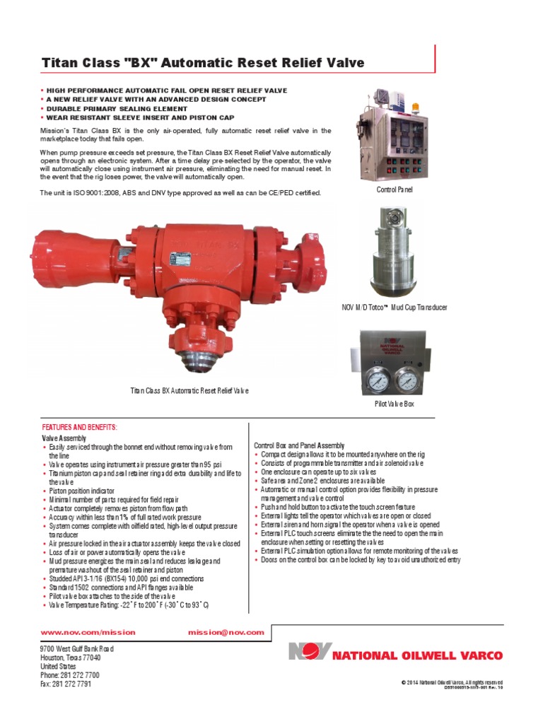 Titan CG Relf | PDF | Valve | Gas Technologies