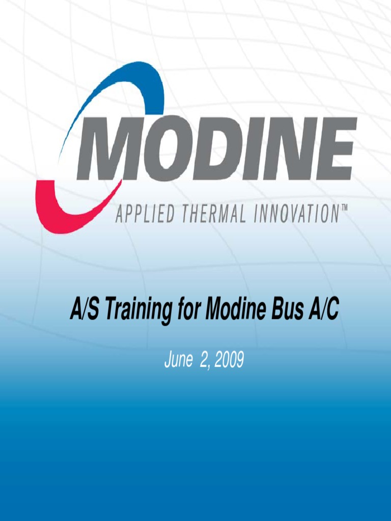 MODINE Service Training | PDF | Valve | Mechanical Engineering