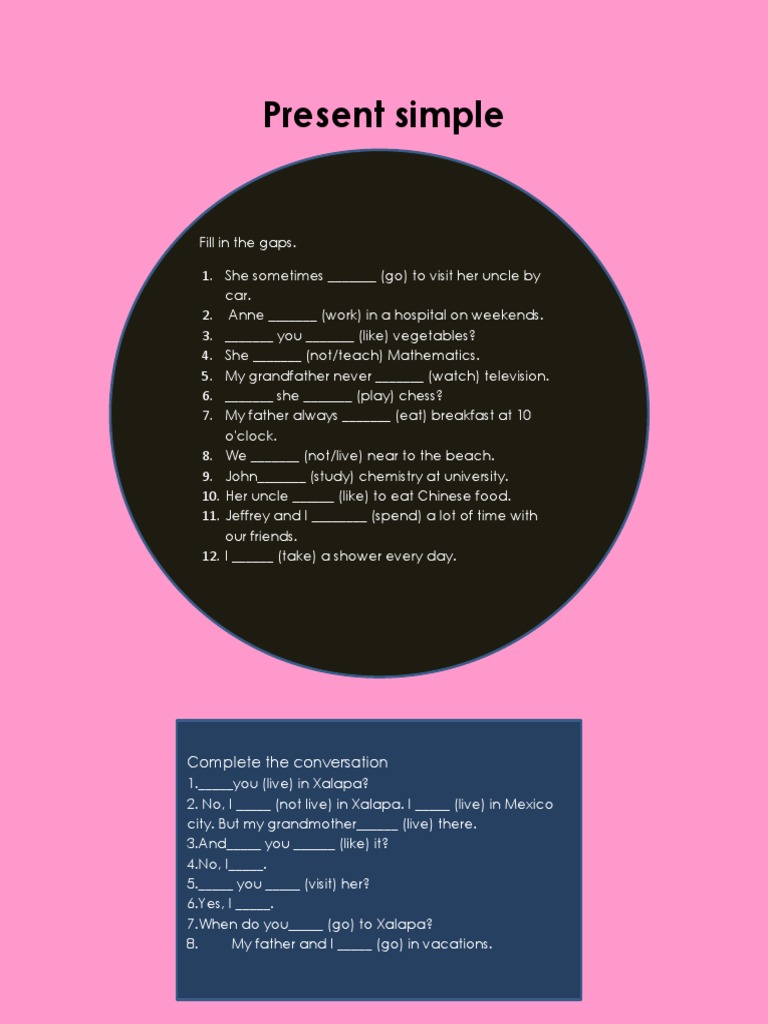 Present Simple Exercises and Dialogues | PDF