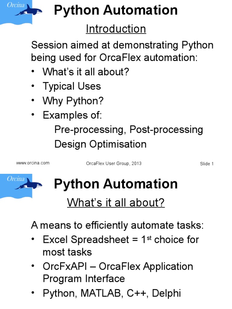 Python Automation | PDF | Python (Programming Language) | Program Optimization