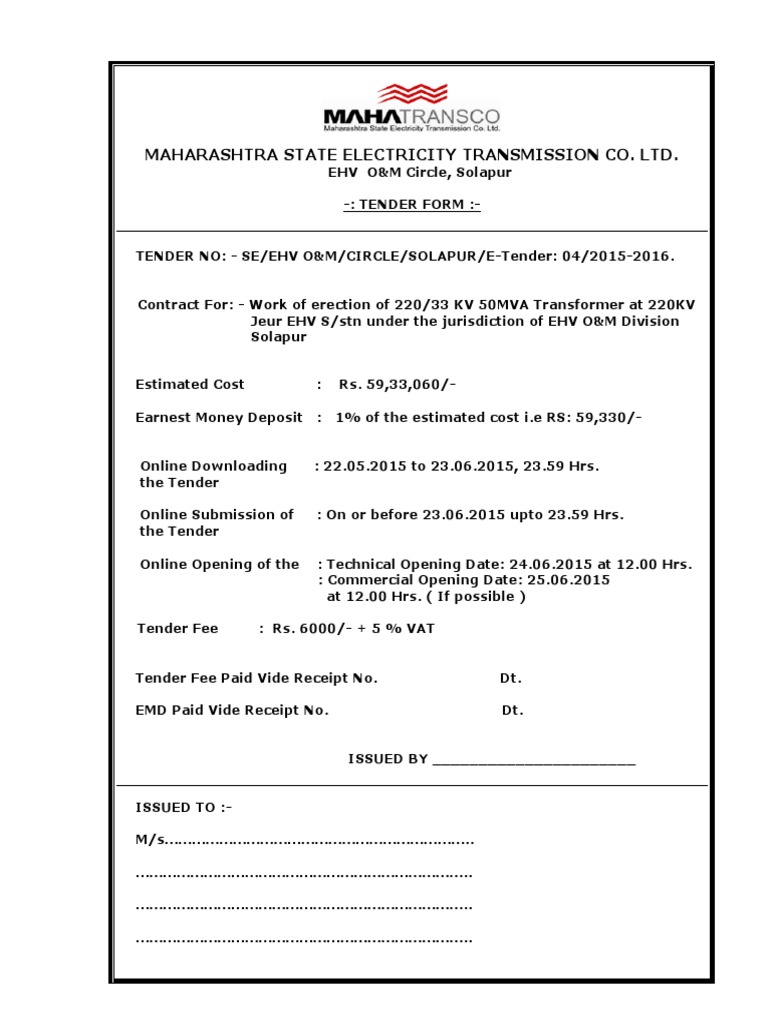 E-Tender 04 PDF | PDF | Electrical Substation | Insurance