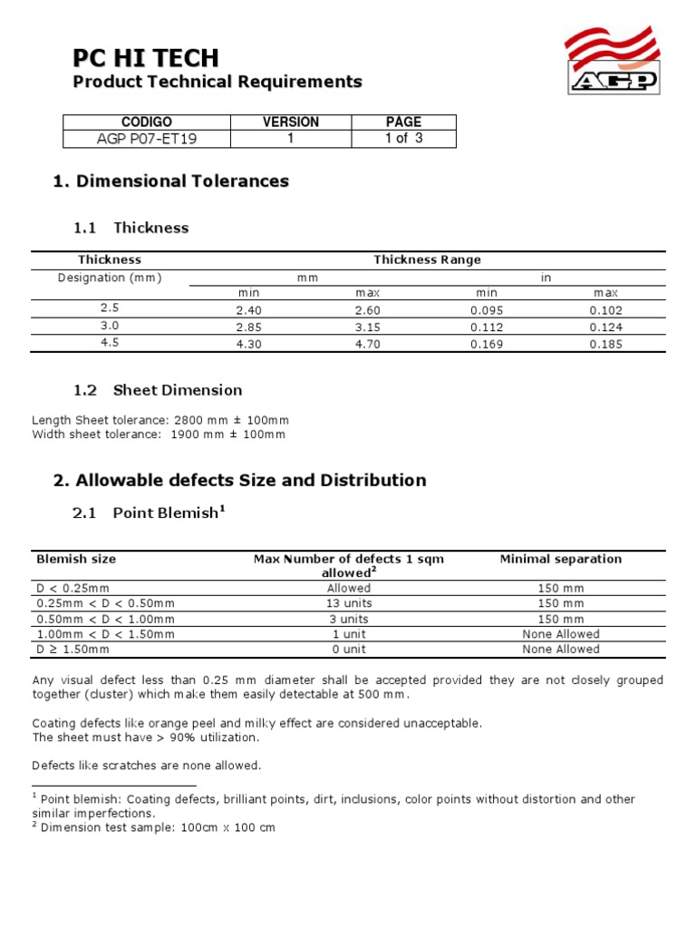 AGP P07-ET19 - PC Hi Tech Technical Requirements - V1 | PDF ...