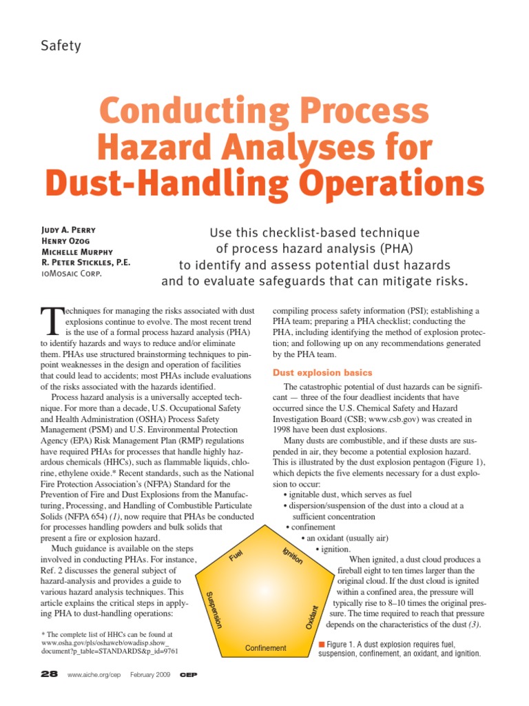 Hazard Analysis For Dust Handling PDF | PDF | Risk Management ...