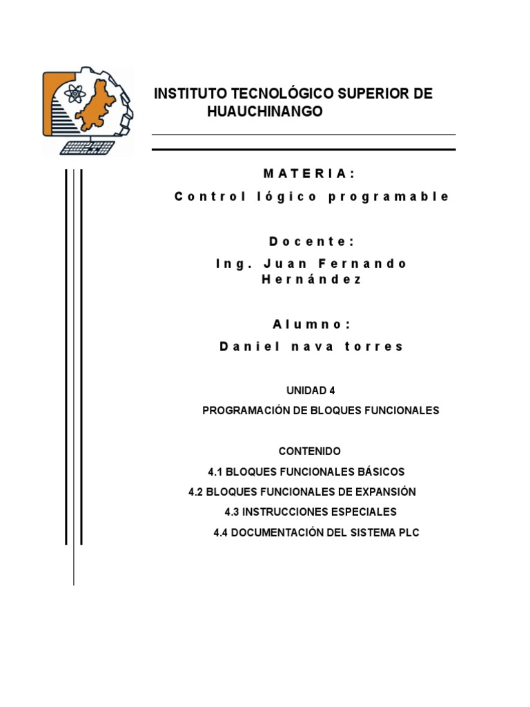 Programación de Bloques Funcionales PLC | PDF | Lenguaje de programación | Lenguaje de marcado