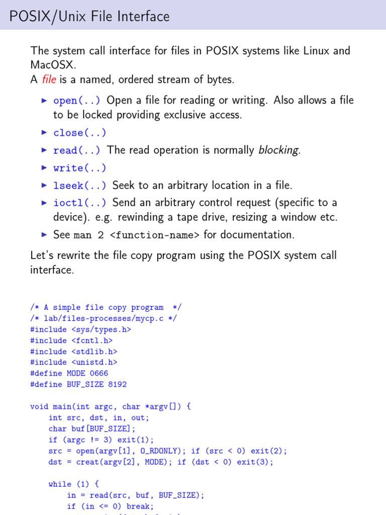 02 Sysprog Files and Processes Handout | PDF | Variable (Computer Science) | Computer File