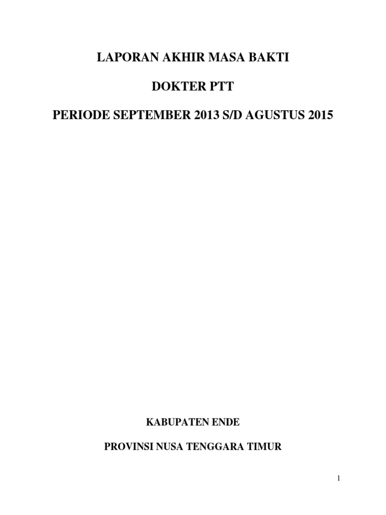 Laporan Akhir Dokter PTT | PDF