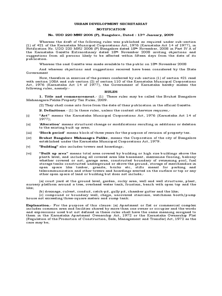 URBAN DEVELOPMENT NOTIFICATION | PDF | Property Tax | Depreciation