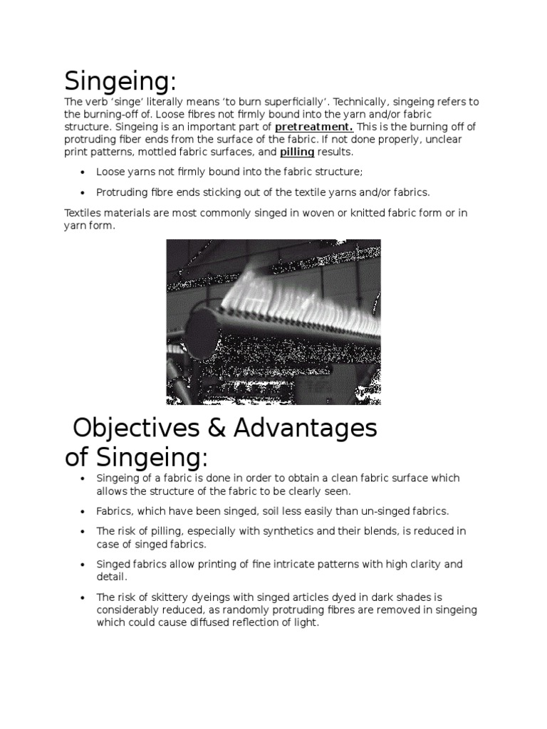 Singeing | PDF | Textiles | Clothing Industry